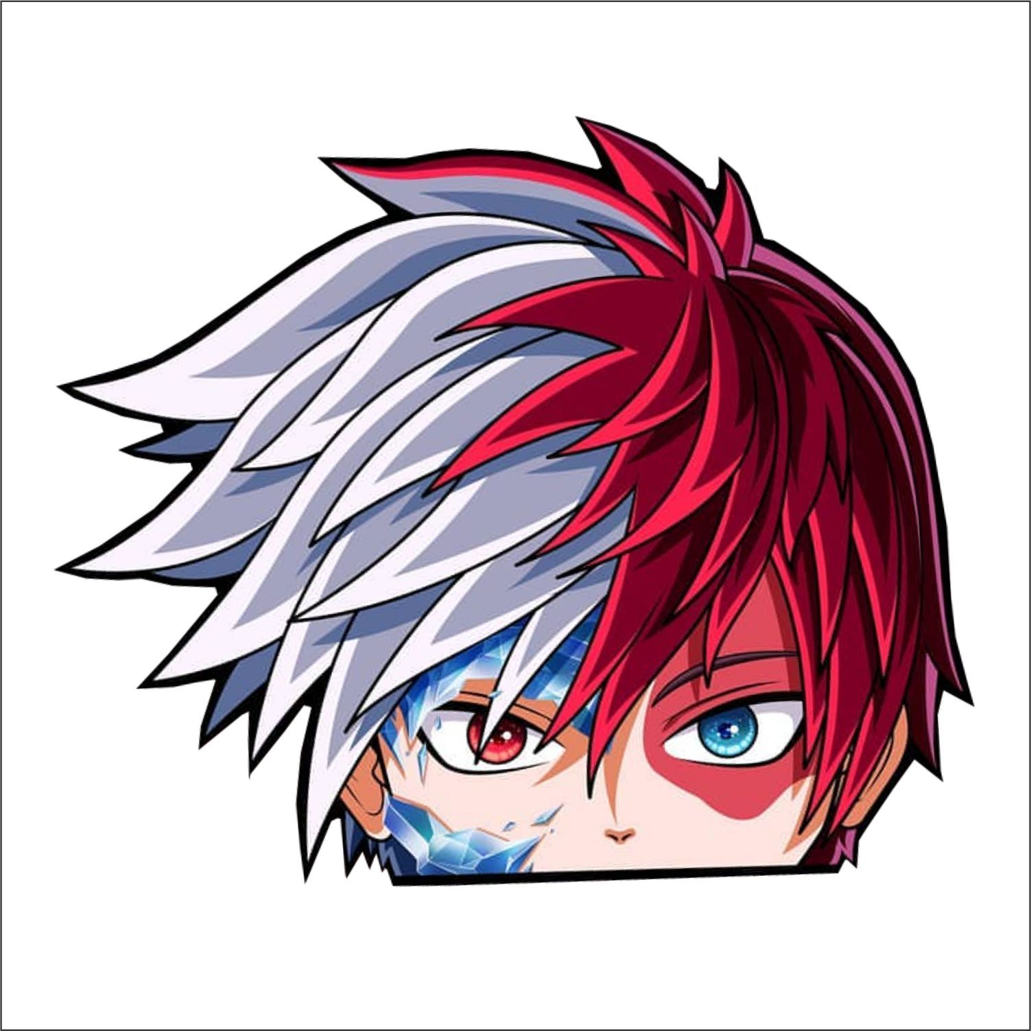 Shoto Todoroki Peeking Vinyl Decal Stickers My Hero Academia Etsy My Shoto Todoroki Peeking Vinyl Decal Stickers My Hero Academia Etsy My