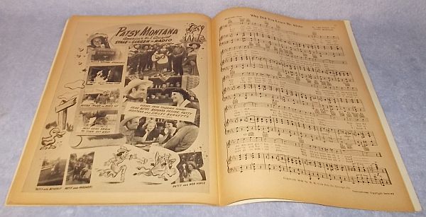 Patsy Montana Country Western Cowgirl Songbook Music Folio 1941 ...