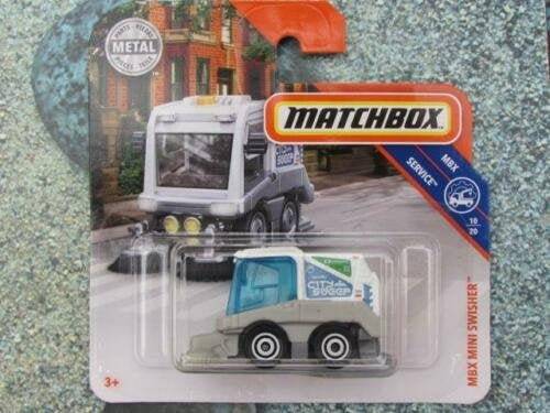 Matchbox MBX Mini Swisher Road Sweeper White MBX Service Rare Miniature ...