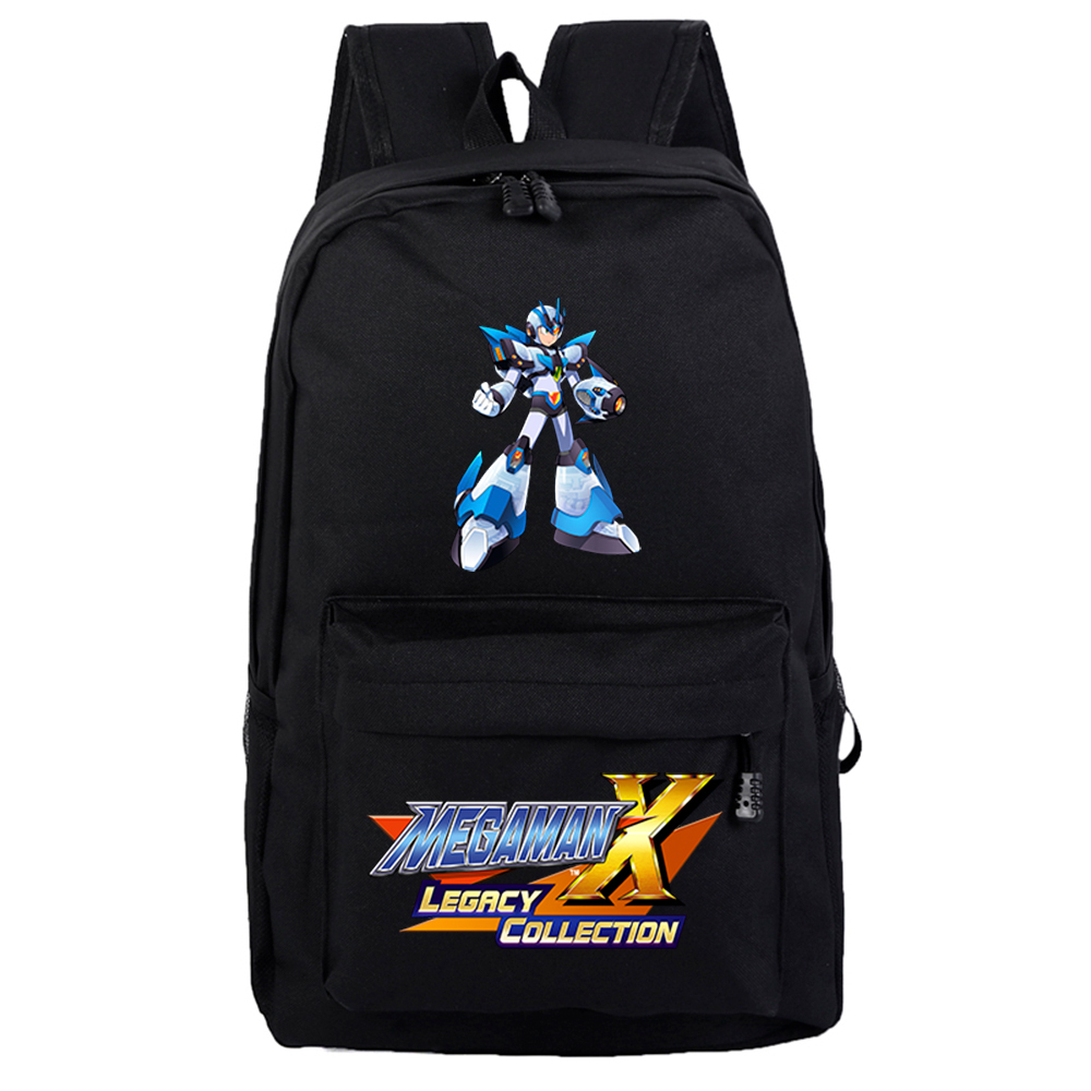 WM Rockman Mega Man Backpack Daypack Schoolbag Black Bag C - Men's ...