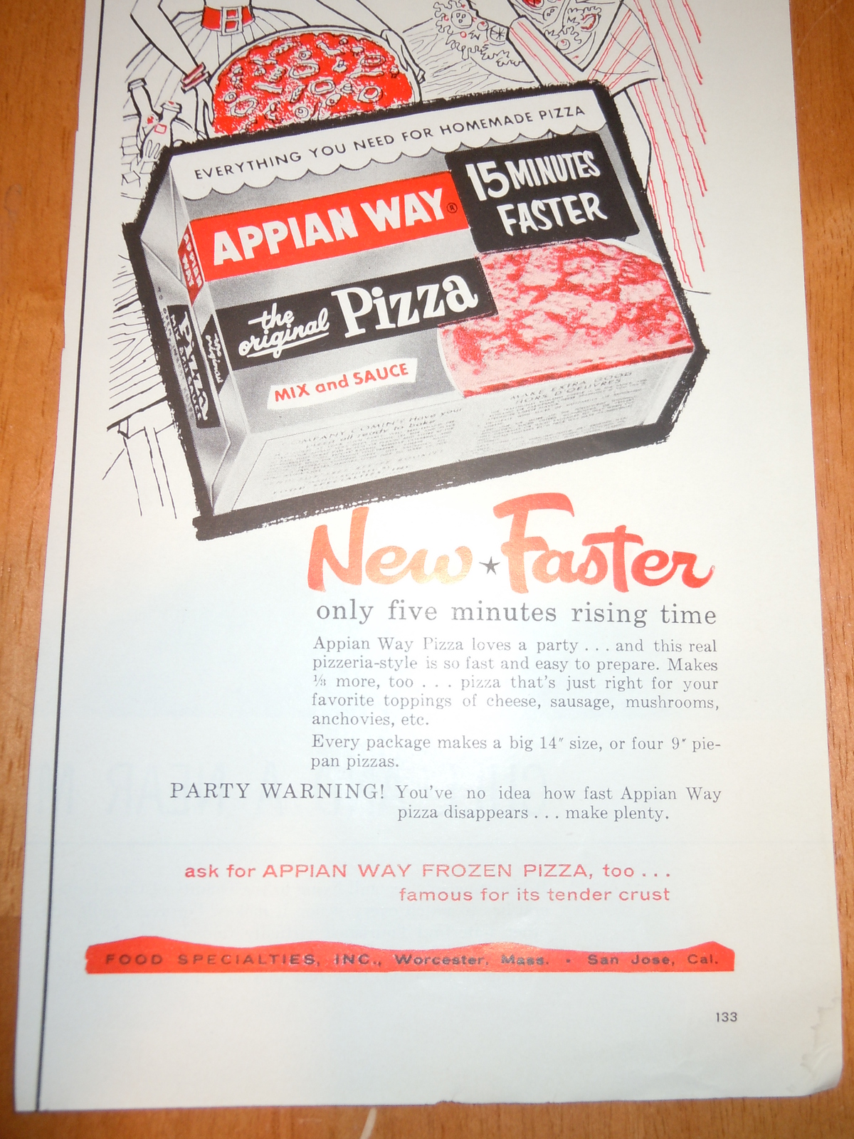 Vintage Appian Way Frozen Pizza Kit Magazine Advertisement June 1960 ...