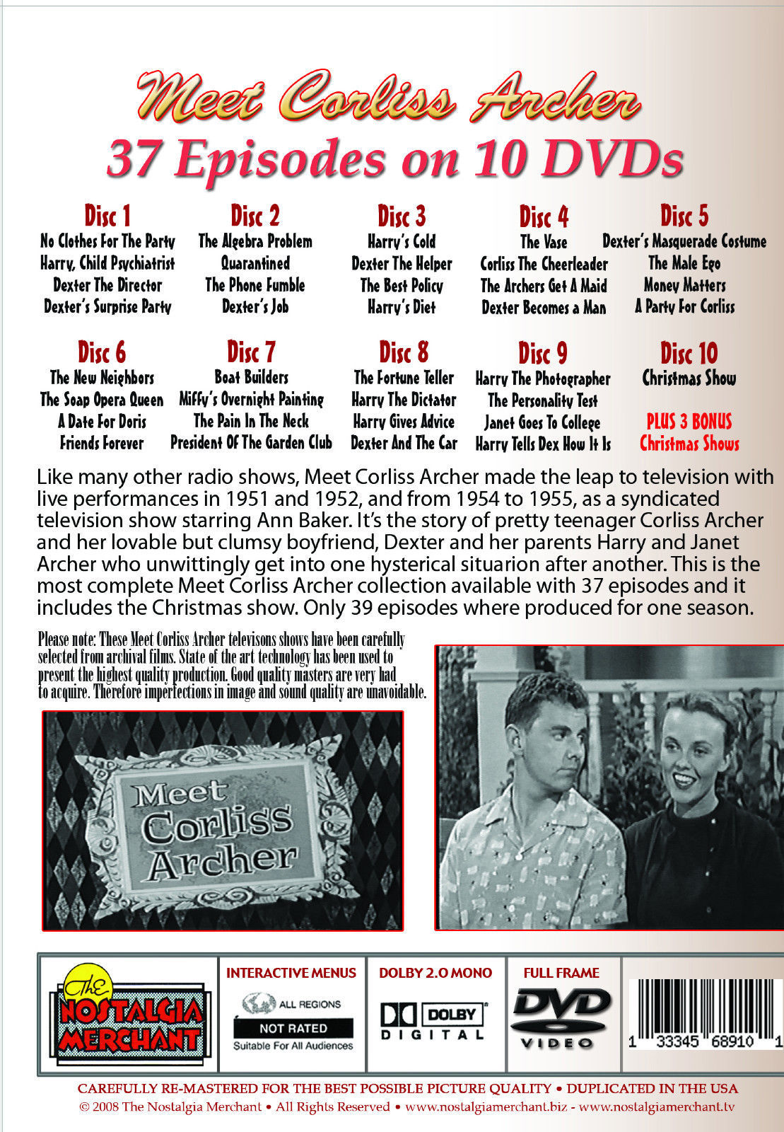 Meet Corliss Archer Collection - Classic TV Shows - DVDs & Blu-ray Discs