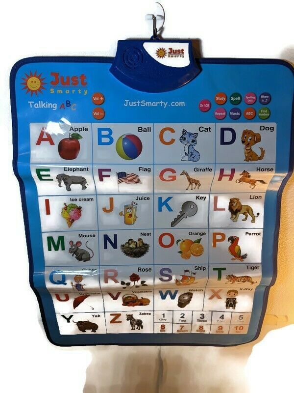 Just Smarty Electronic Interactive Alphabet Wall Chart, Talking Abcs ...