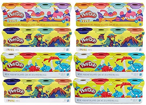 Play-Doh Bulk Mixed Colors 32-Pack of Non-Toxic Modeling Compound, (4oz) Cans (3 - Crafts