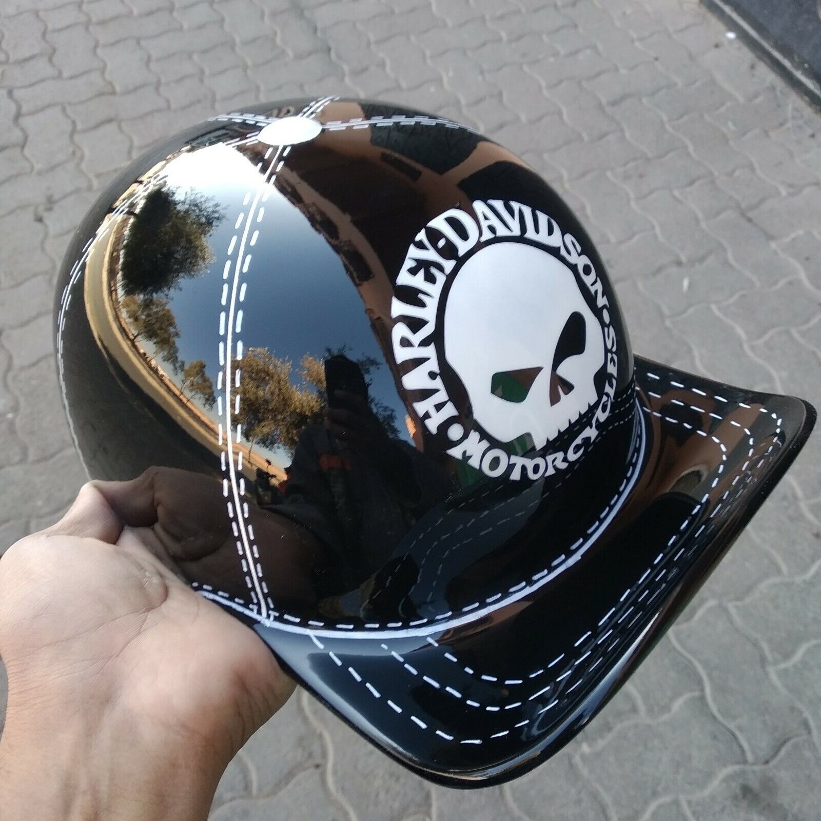 Motorcycle Helmet Baseball Cap Style fiberglass custom Helmet Bike ...