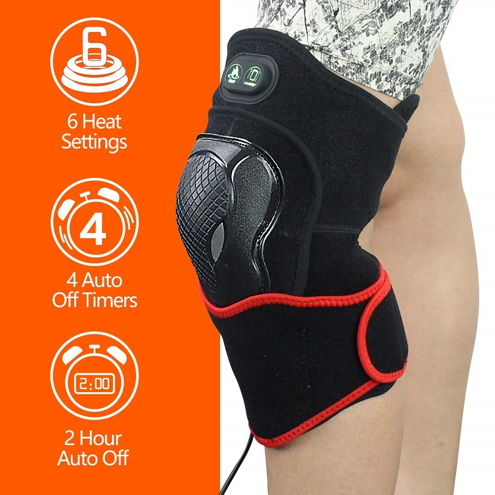Elekheal Knee Heating Pad With Vibration Massager Auto Shut Off Far