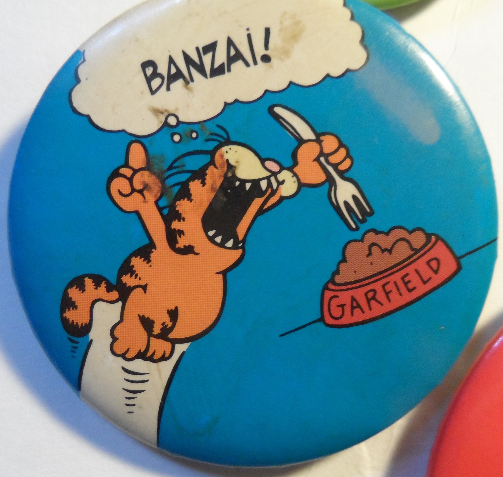 Garfield The Cat 5 Vintage Metal Buttons Created Jim Davis Muncie ...