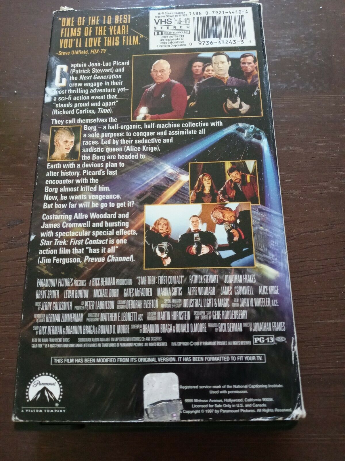 STAR TREK "FIRST CONTACT" VHS VIDEO TAPE Hologram Cover - VHS Tapes