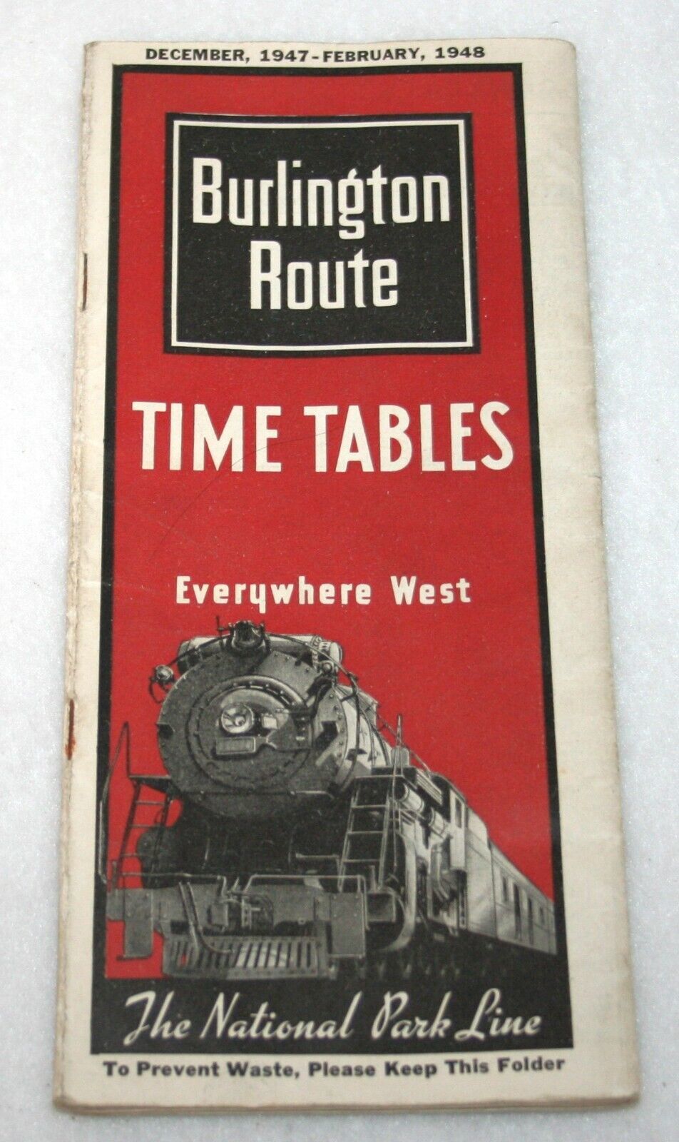 Vtg Burlington Route Railroad Time Tables Map Brochure Way Of Zephyrs ...