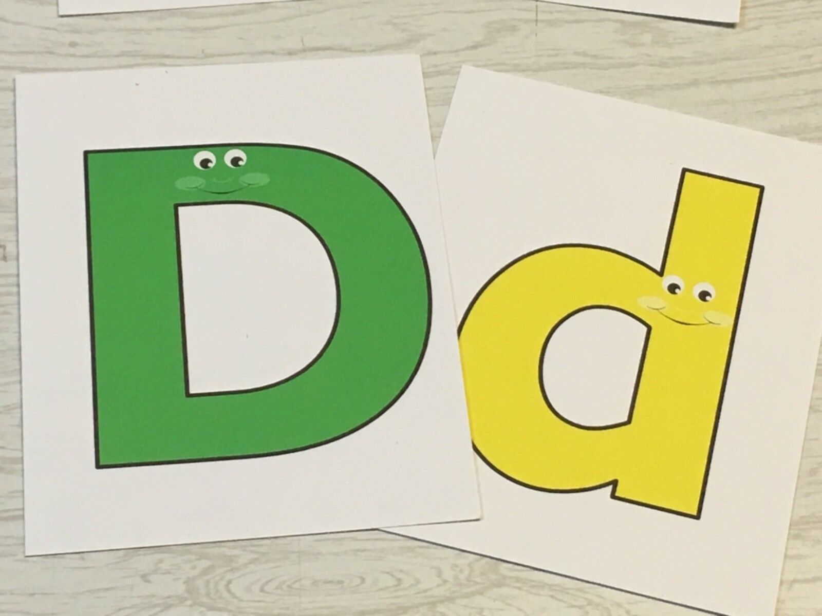 “Happy Pals“ Alphabet Flash Cards - 52 Alphabet card A-Z Uppercase ...