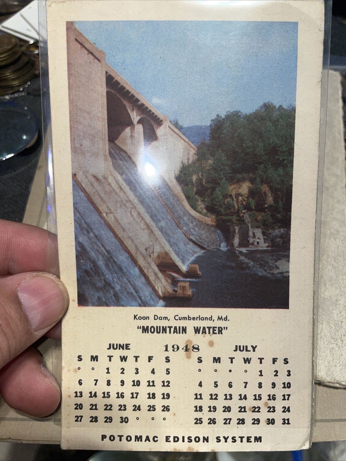 1948 Calendar Advertisement Potomac Edison- Potomac Valley Scenery ...