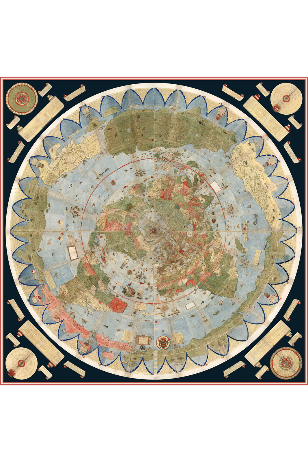 Composite World Map, 1857 by Tavola; Lovely Antique Reproduction ...