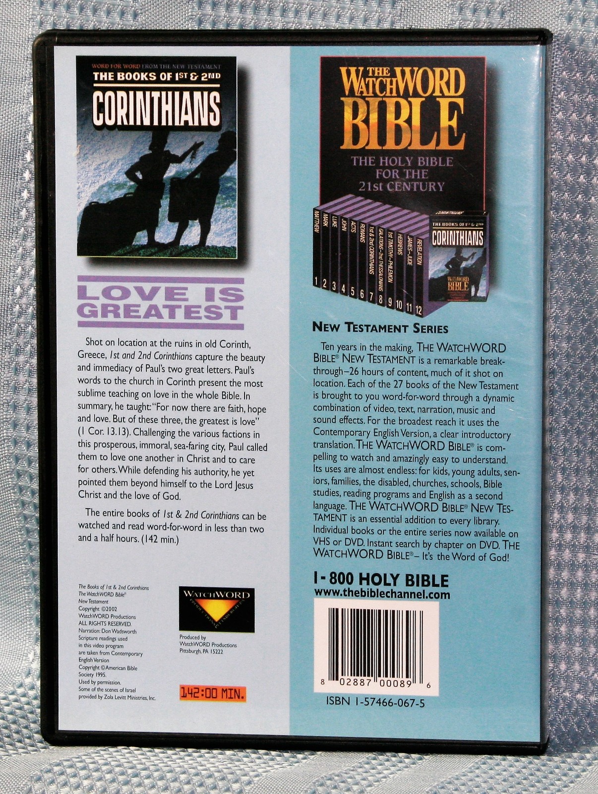 The Watch Word Bible Vol 7 The 1st and 2nd Dorithians DVD - DVDs & Blu ...