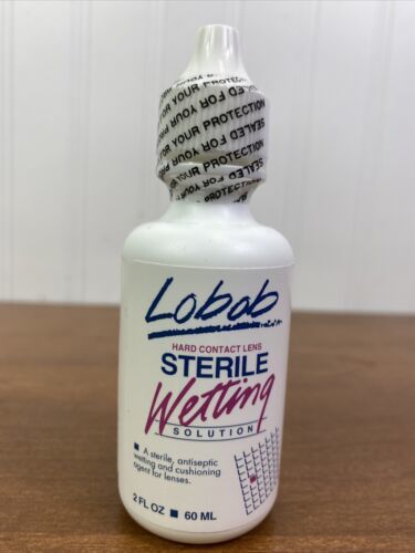 NEW Lobob Hard Contact Lens Sterile Wetting Solution 2 Fl. Oz. Exp. 06/ ...