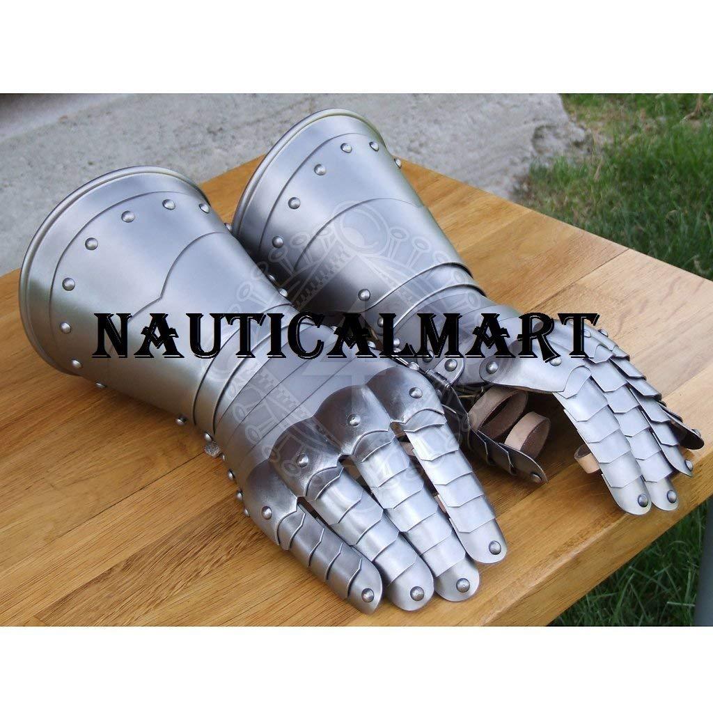 NauticalMart Medieval Armor Knight Steel Gauntlets - Knives, Swords ...