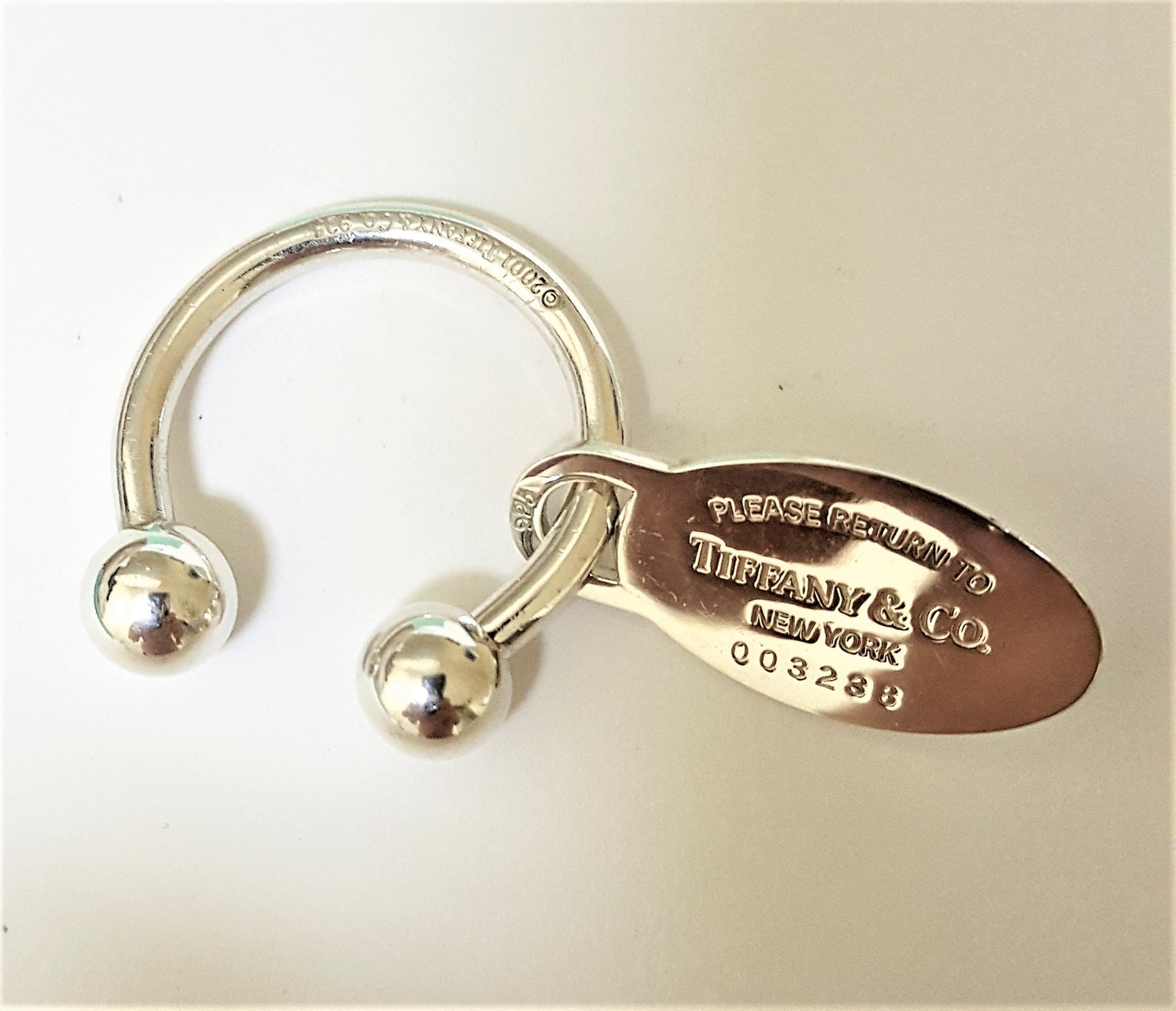 TIFFANY & CO. Key Chain ~ Please Return To Tiffany ~ Solid 925 Silver ...