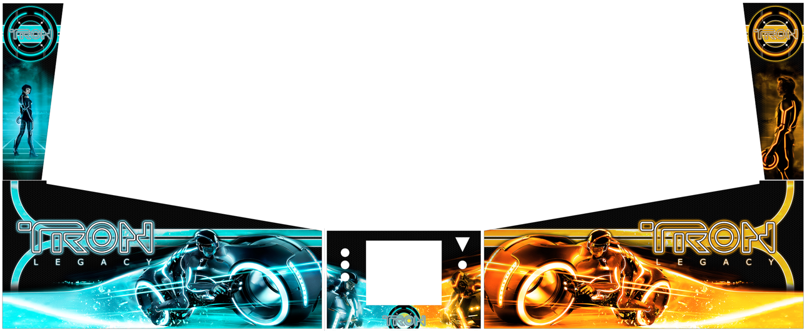 TRON Pinball Art Decal Pinball Cabinet Graph,Tron Pinball - Faceplates ...
