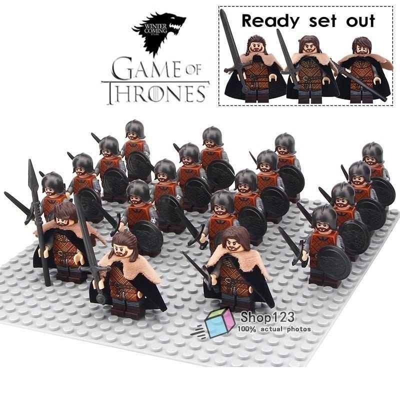 19pcs Stark House Army Eddard Stark Hallis Mollen Game of Thrones ...