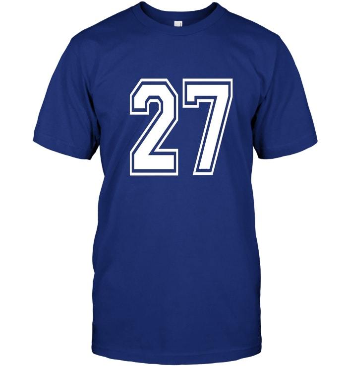 Number 27 T Shirt Age Sports Player Jersey Number - T-Shirts