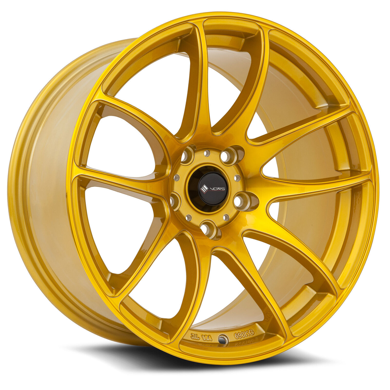 18x9.5 Vors TR4 5x114.3 22 Candy Gold Wheels Rims Set(4) 73.1 - Wheels