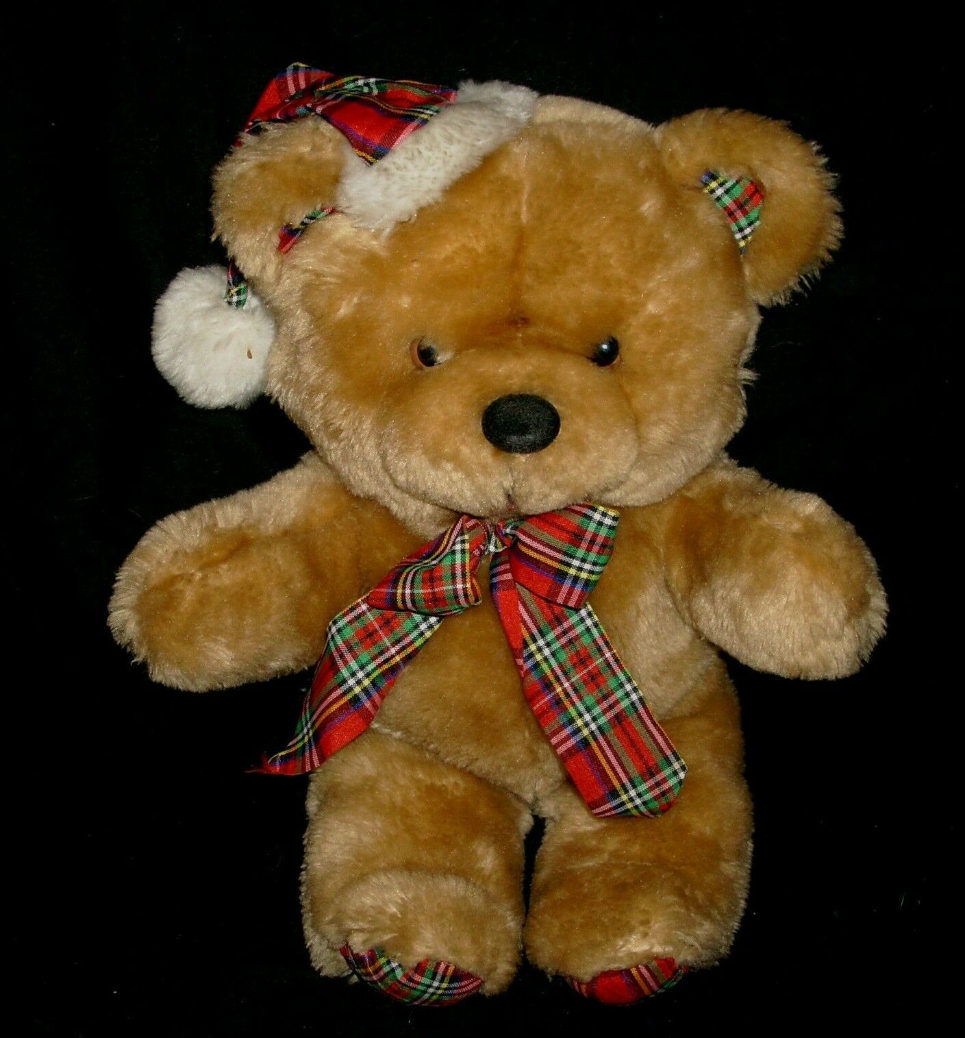 Tie and Feet 13 Vintage Cuddle Wit Stuffed Teddy Bear With Christmas ...