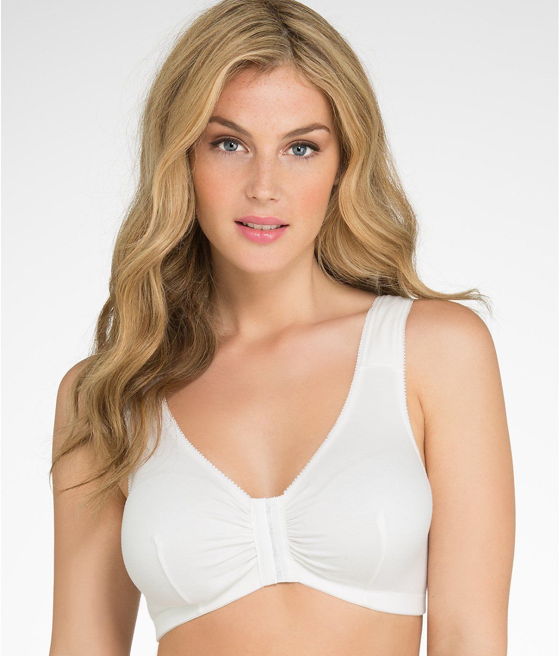 Leading Lady White Front Close Cotton Wire Free Bra Size 44a B Nwot Bras And Bra Sets