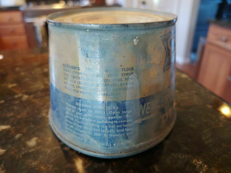 VINTAGE CROSSE & BLACKWELL PLUM PUDDING CAN TIN OPEN ON ONE END - Other