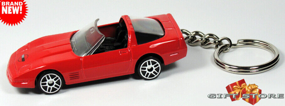 VERY RARE KEY CHAIN RED CHEVY CORVETTE ZR-1 T-TOP GM C4 CUSTOM LIMITED ...