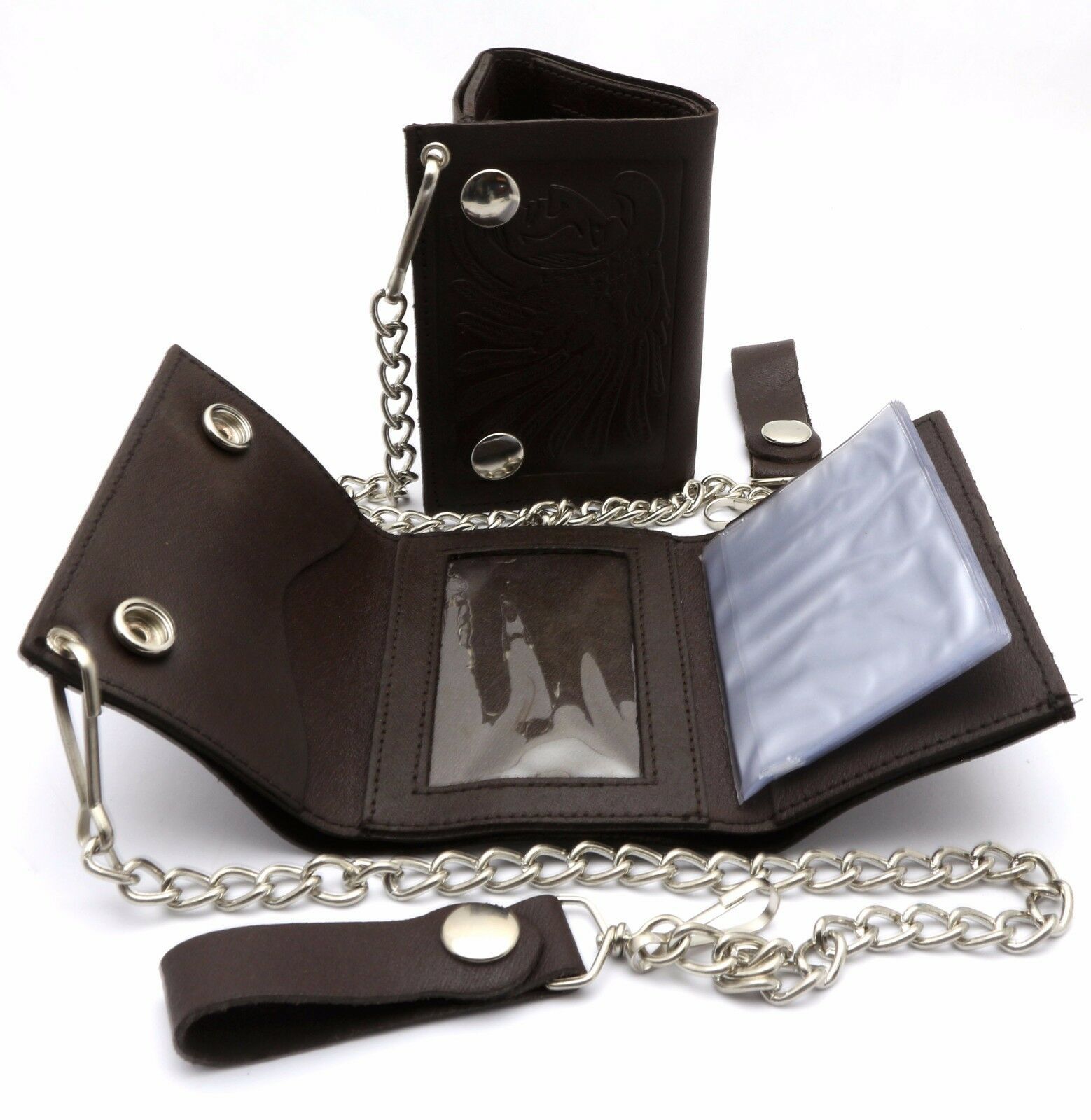 Trifold Leather Biker Wallet With Chain | Paul Smith
