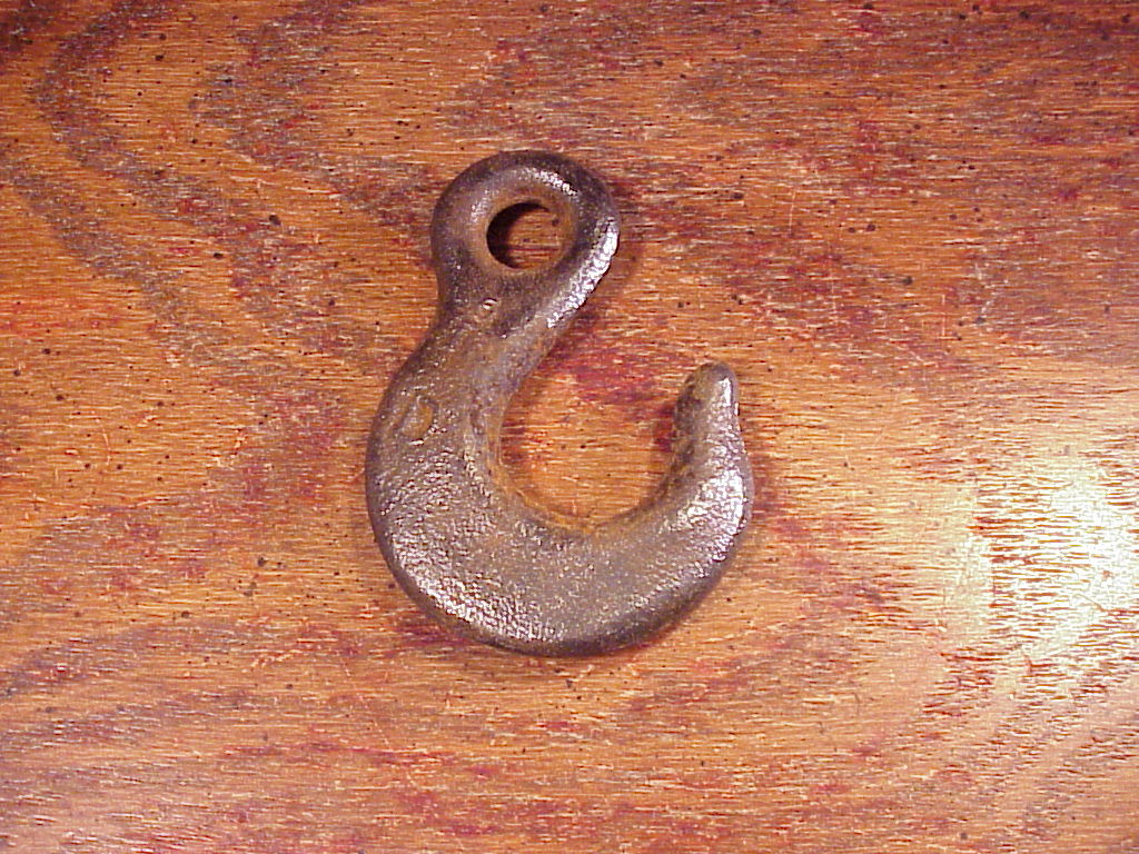 Vintage Rusty Rustic Small Clevis Hook, with Eye, marked D, 4 Inches ...