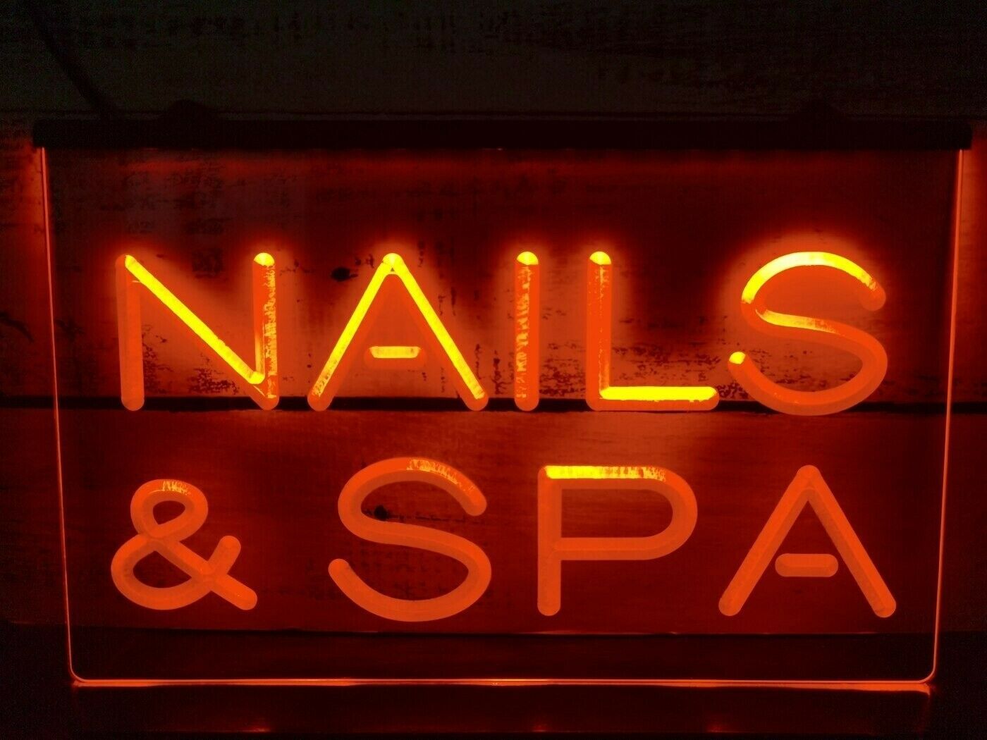 Nails & Spa Led Neon Sign Hang Signs Wall Beauty Salon Luminous Craft ...