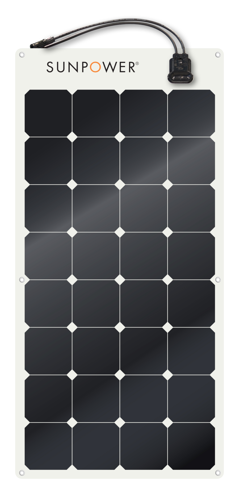 SunPower® 110 Watt Flexible Solar Panel. High Efficiency for Marine, RV ...