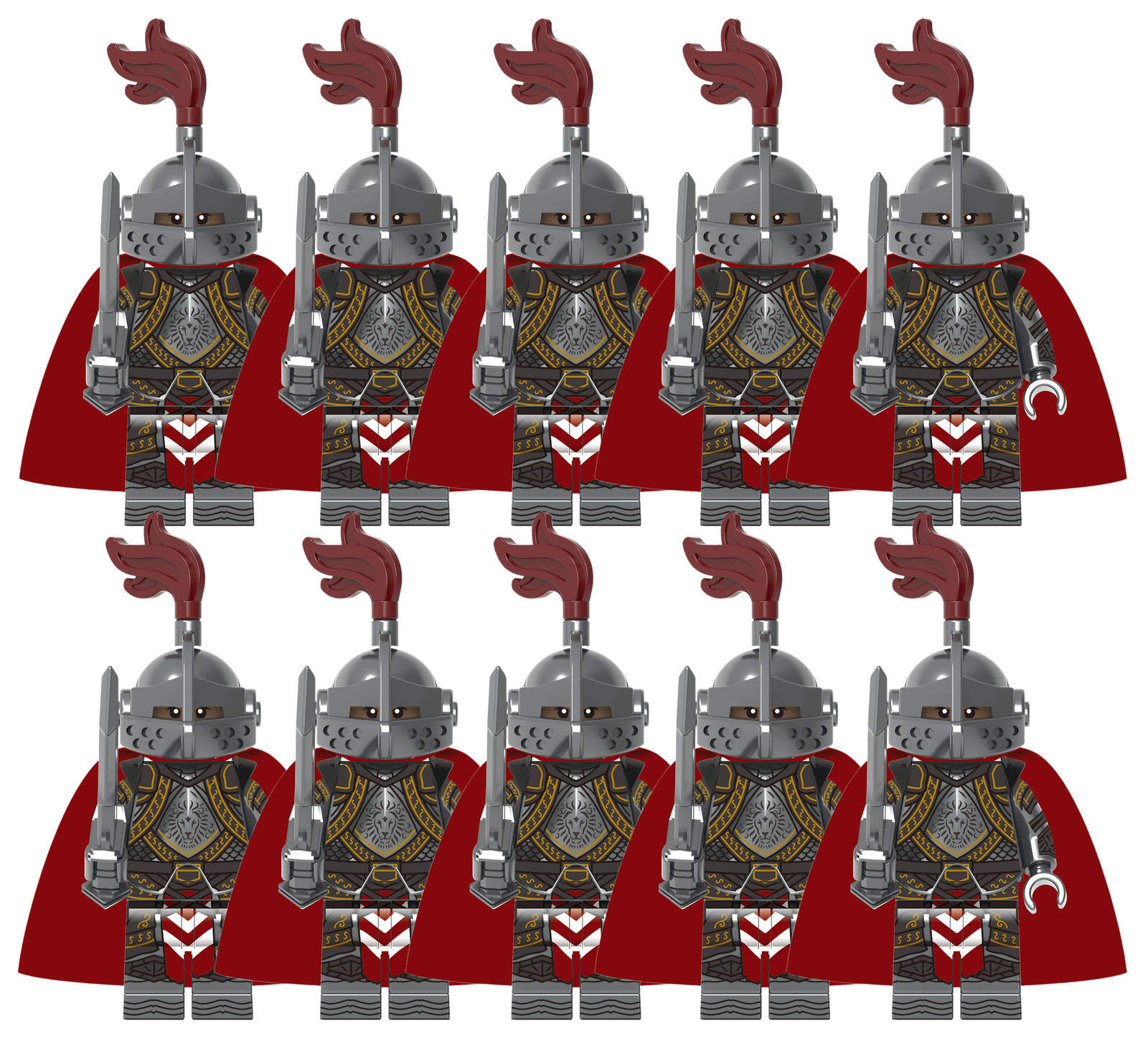 Medieval Knights Patron Knights 10pcs Minifigure Building Blocks ...