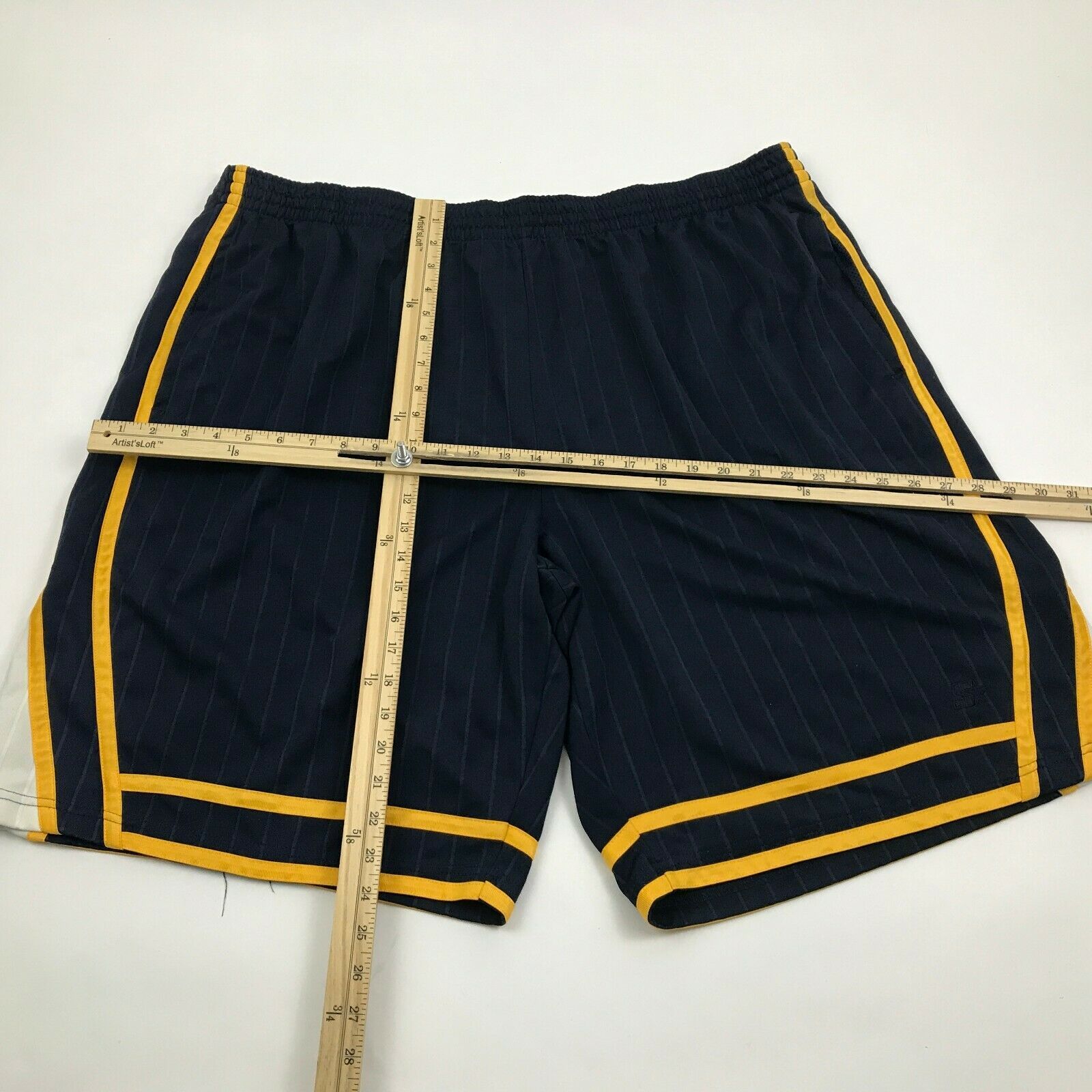 Starter Men's Basketball Shorts Size 3XL XXXL Navy Blue Yellow Active ...