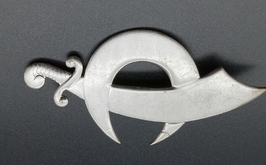 Mason Shriner Crescent Moon Sword Fez Pin Brooch Masonic Large 3 ...