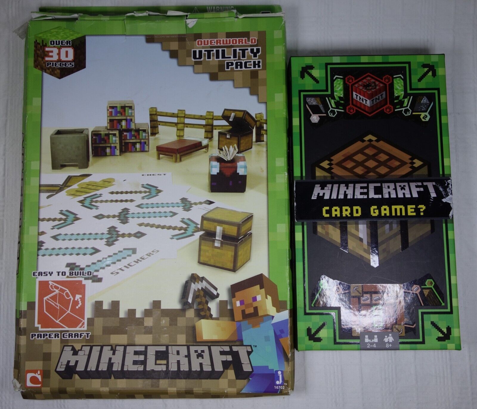 Minecraft Papercraft Overworld Utility Pack and Minecraft Card Game ...