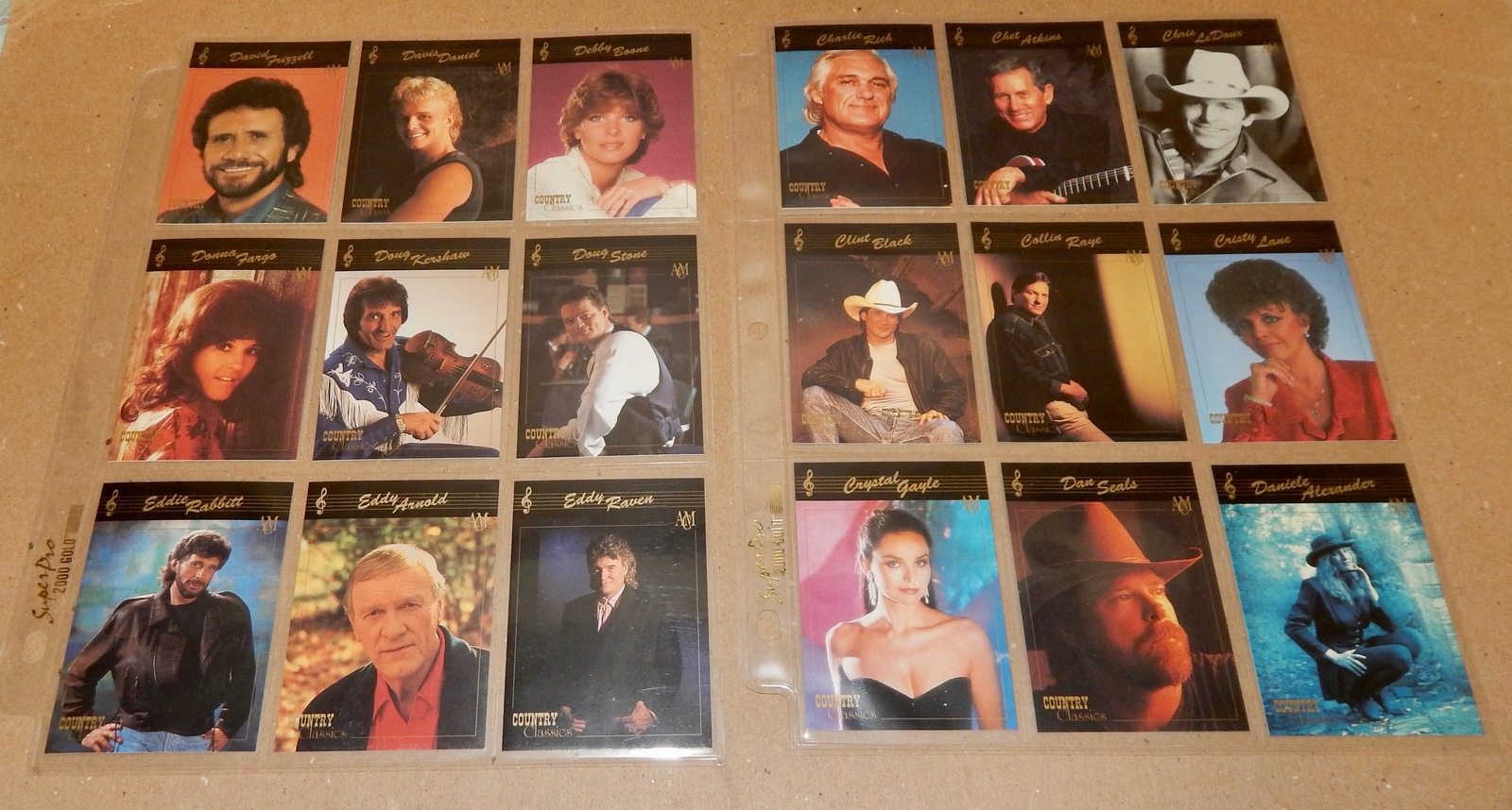 ACM Card Lot Country Singers 1992 Classics 99 each Binder Non-Sports ...