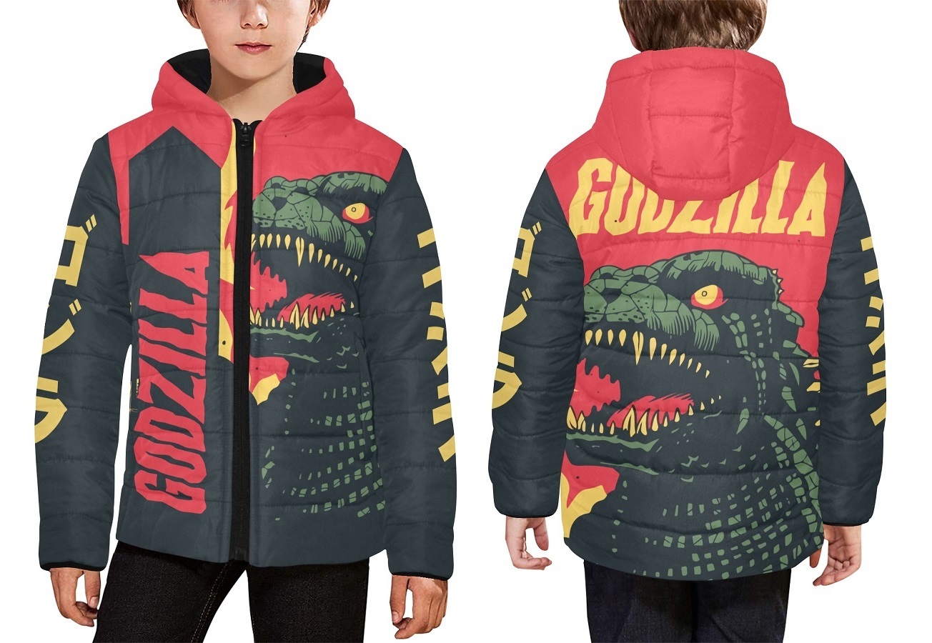 Team Godzilla Kids Hooded Puffer Jacket - Unisex Kids