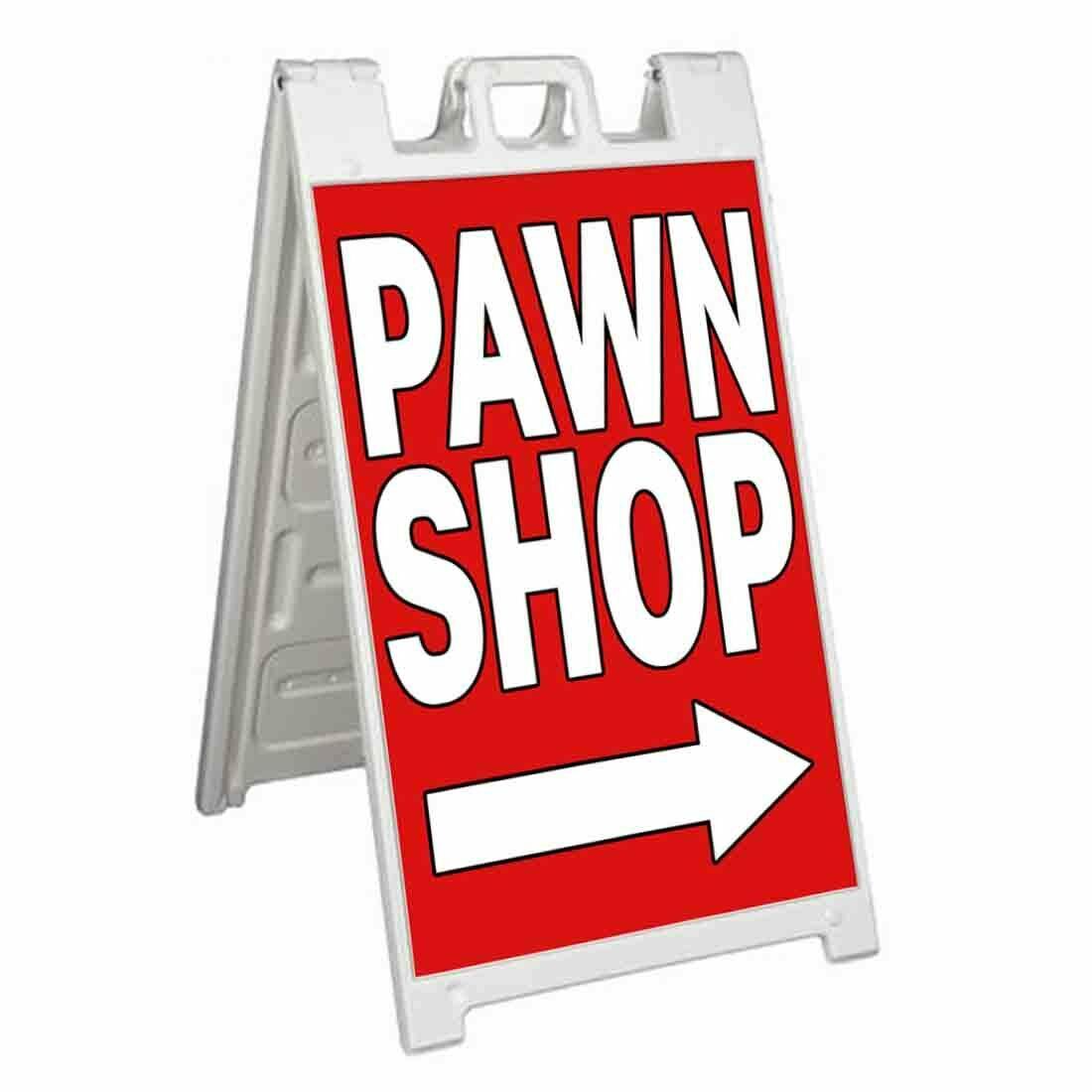 PAWN SHOP Signicade 24x36 Aframe Sidewalk Sign Banner Decal RIGHT ARROW ...