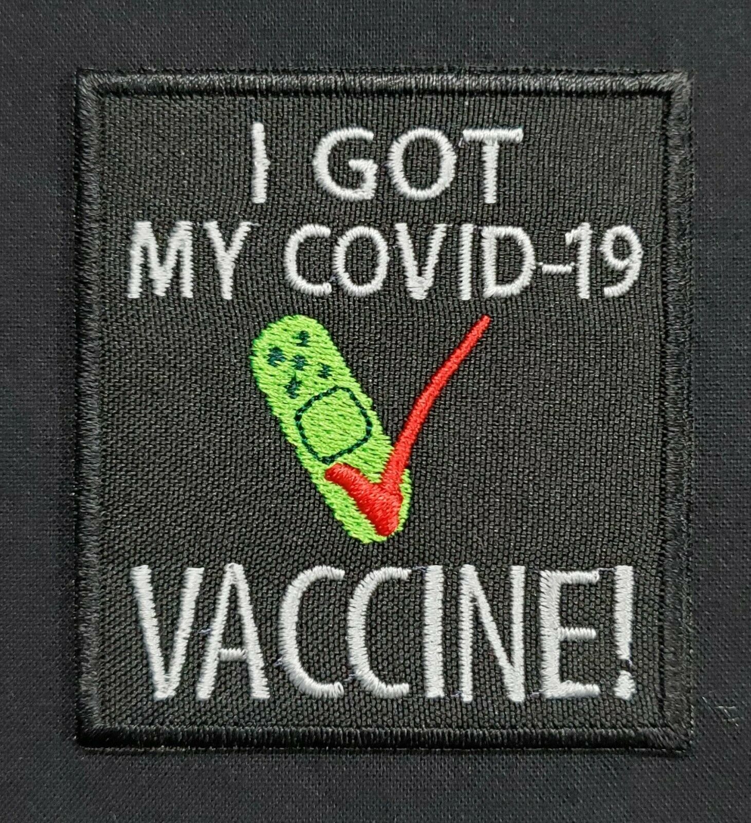 I Got My Vaccine Embroidered Iron On Patch 2.5" x 2.75" 2020 vacine ...