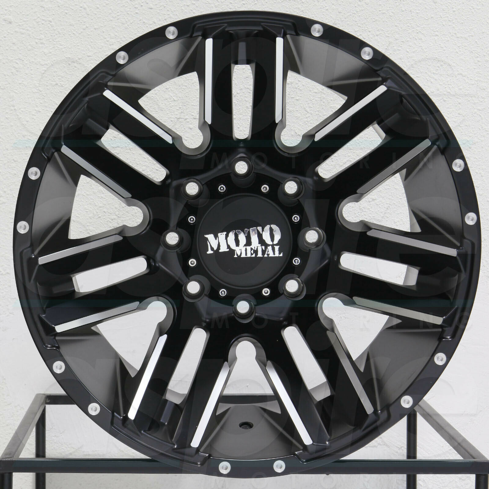 20x10 Moto Metal MO978 Razor 8x180 -24 Satin Black Machine Wheels Rims ...