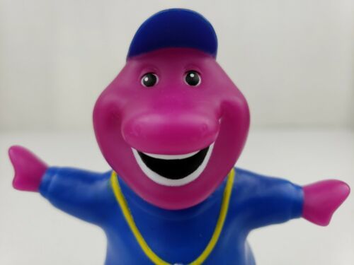 RARE 1997 Lyons Hasbro 5" Coach Barney The Dinosaur w Whistle Plastic ...