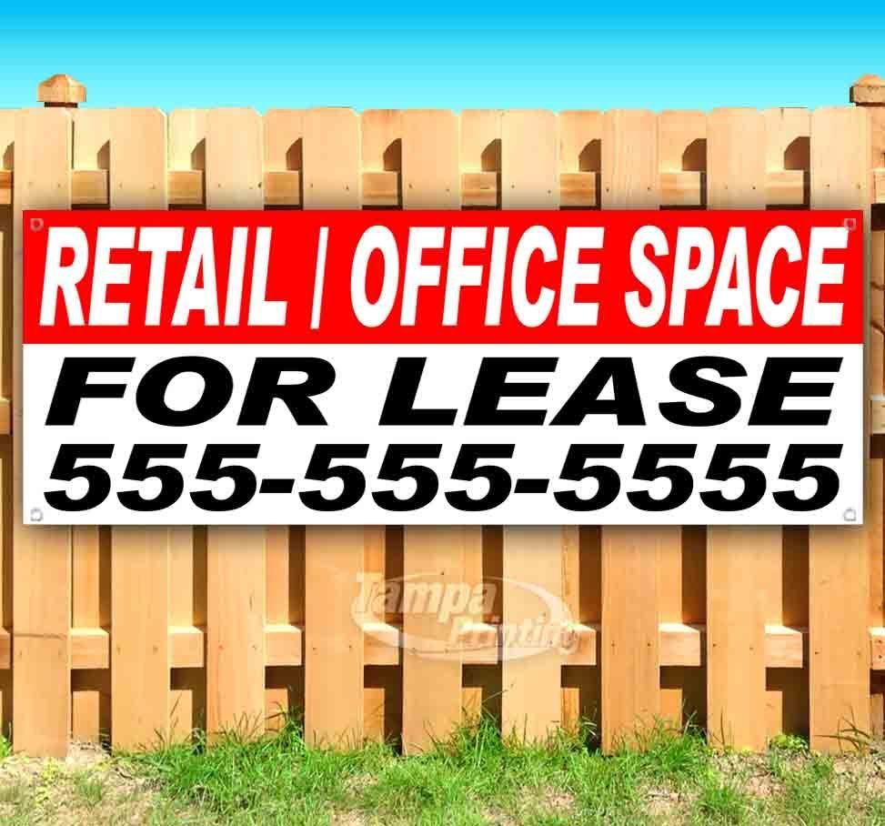 RETAIL OFFICE SPACE FOR LEASE CUSTOM PHONE Advertising Vinyl Banner ...
