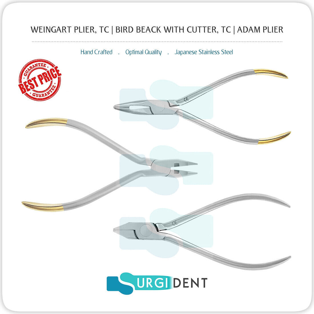 WEINGART BIRD BEAK TC ADAM PLIER WIRE BENDING TC ORTHODONTIC DENTAL ...