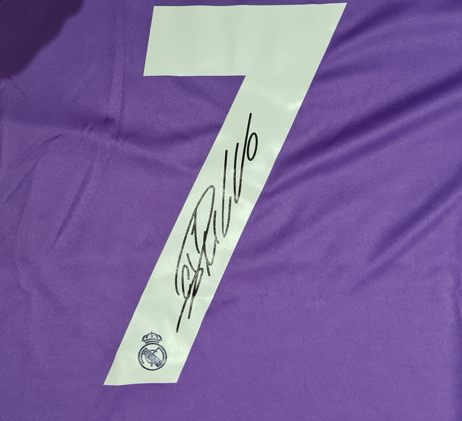 Real Madrid Purple Soccer Jersey 16/2017 RONALDO PRINTED SIGNATURE ...