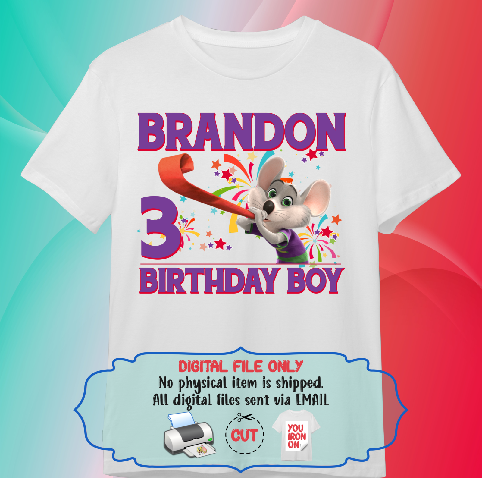 Chuck E Cheeses Iron On Chuck E Cheeses Birthday T Shirt Design T