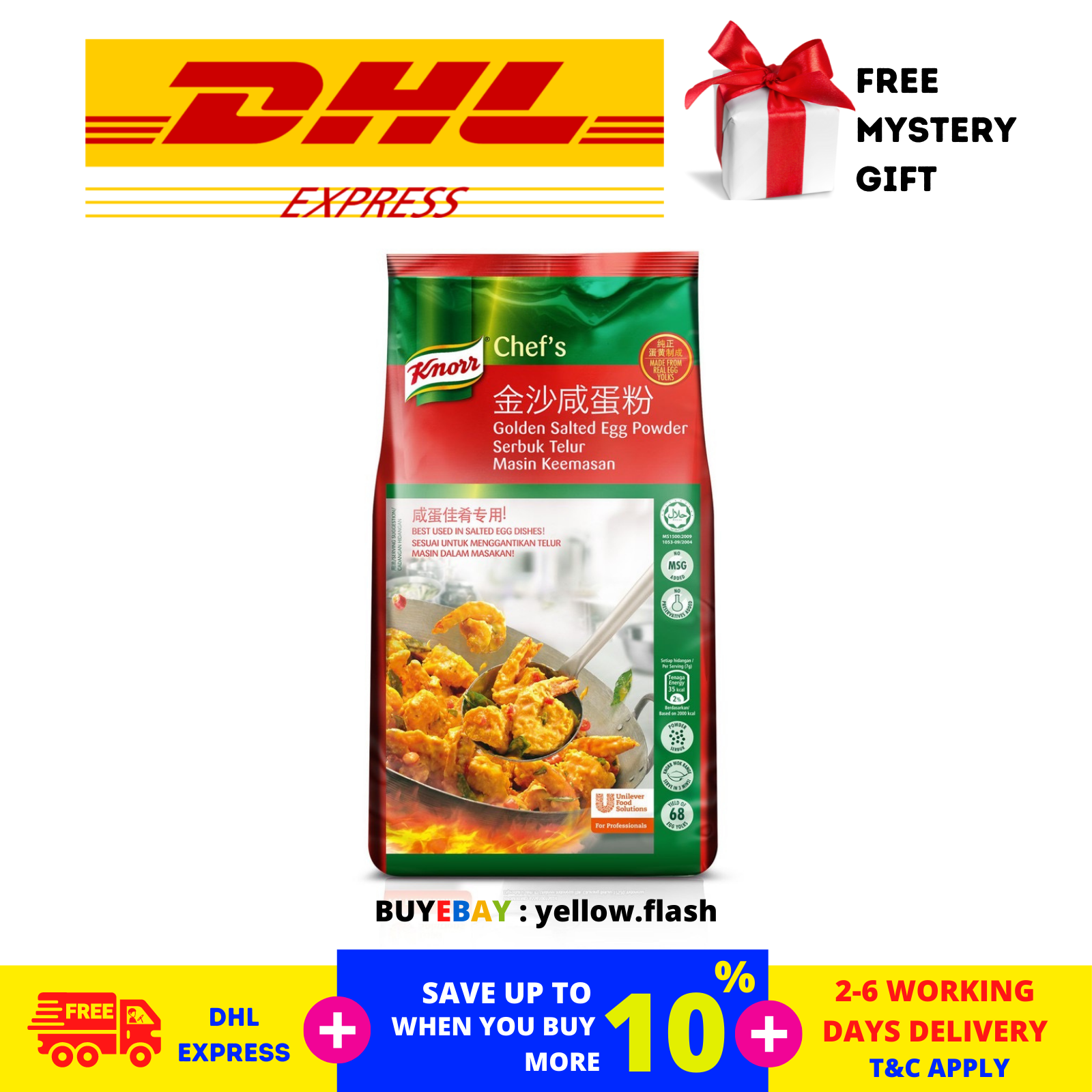 New 2 Pack Knorr Golden Salted Egg Powder (800G) Made From Real Eggs ...