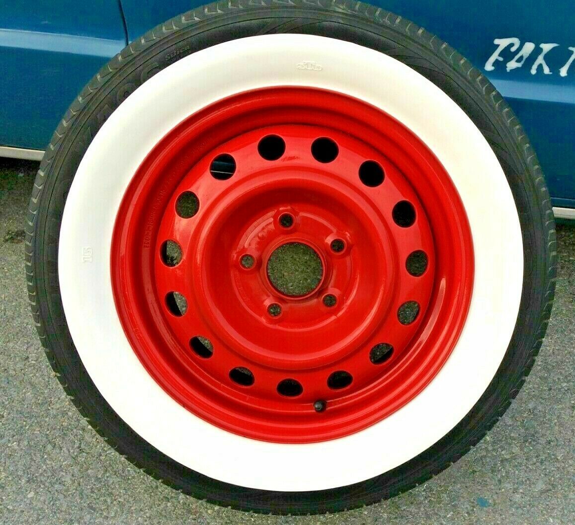 15 Inch Rims 2'' Wide Whitewall Topper Tire Trim Insert Style Set of 4 ...