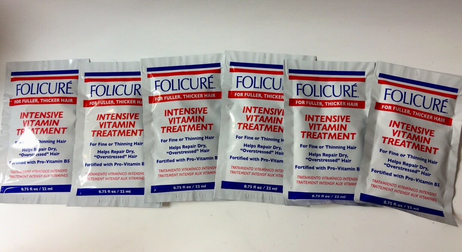 Lot of 6 Folicure Intensive Vitamin Treatment For Fine Or Thinning Hair ...