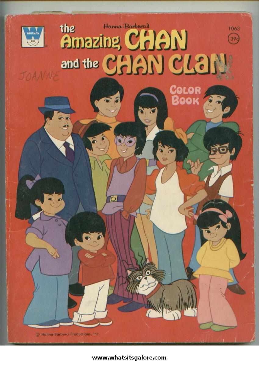 vintage AMAZING CHAN & THE CHAN CLAN coloring book Hanna-Barbera ...